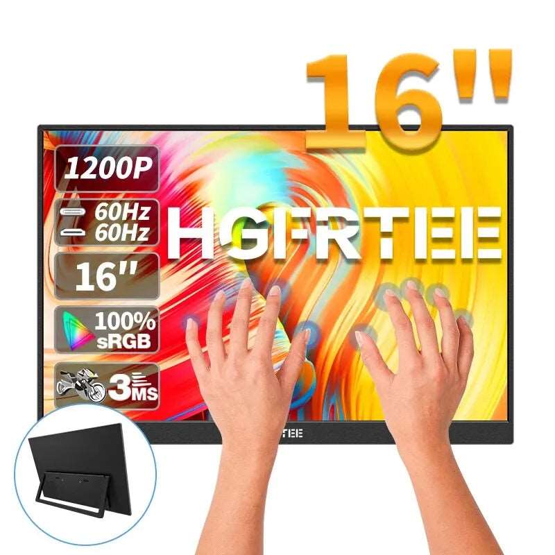 16inch Touch Screen Portable Monitor 16:10 Extended Display for Laptop